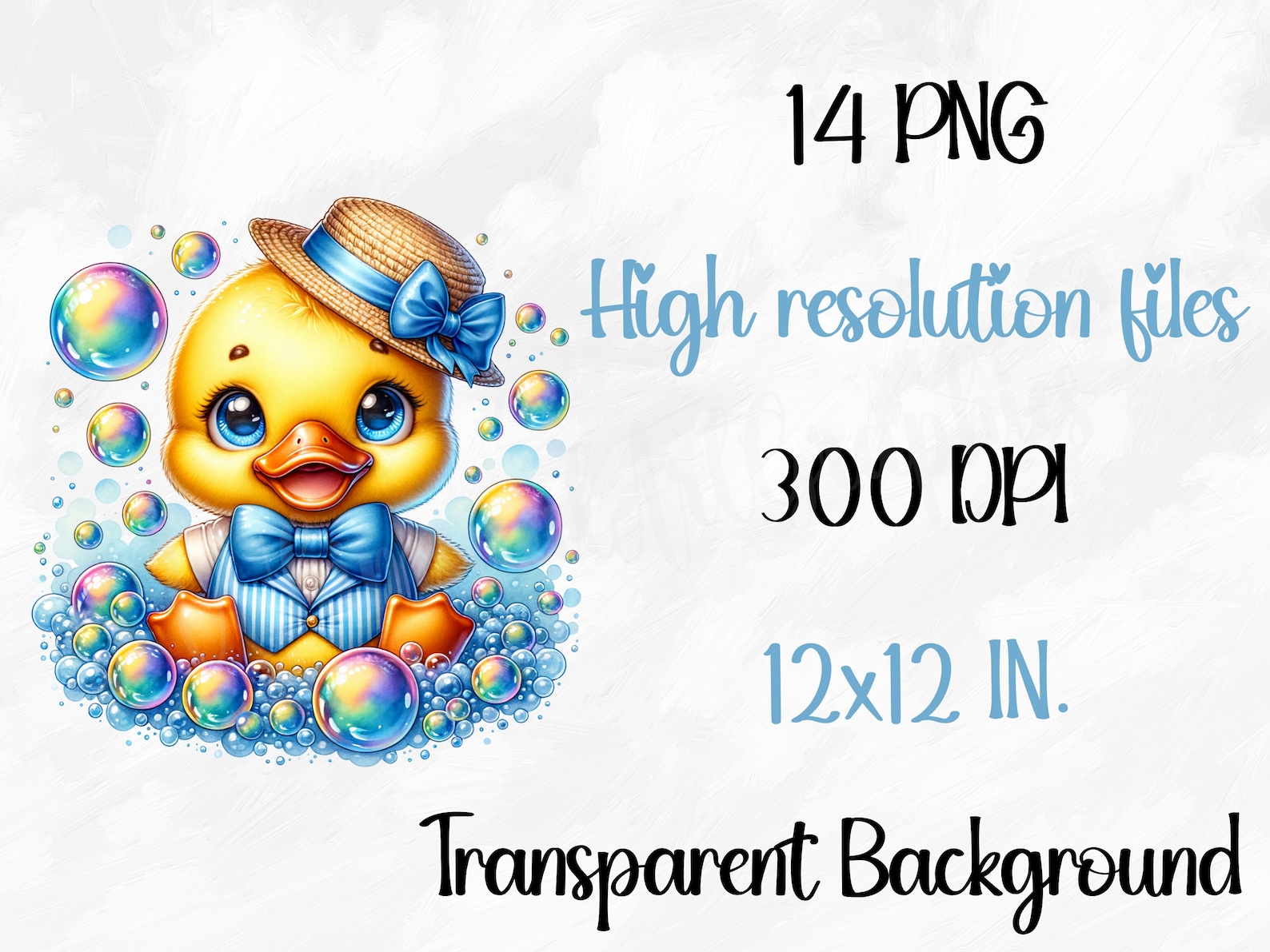 Watercolor Nursery Rubber Ducks Collection Clipart, 14 PNG Duck Clipart ...