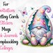 Watercolor Easter Egg Gnome Collection Clipart, 11 PNG Easter Clipart ...