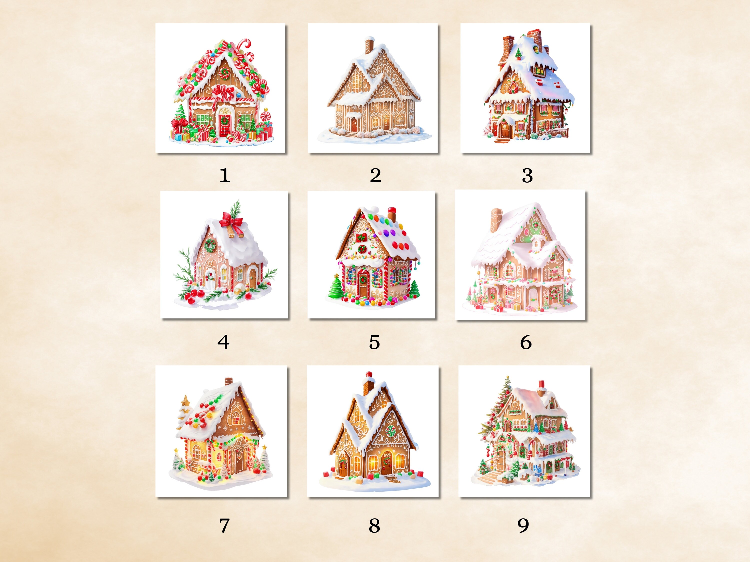 Watercolor Gingerbread House Clipart, 9 PNG Gingerbread House Clipart ...