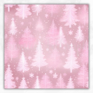 Pink Christmas Digital Paper, Printable Pink Christmas Paper, Pink ...