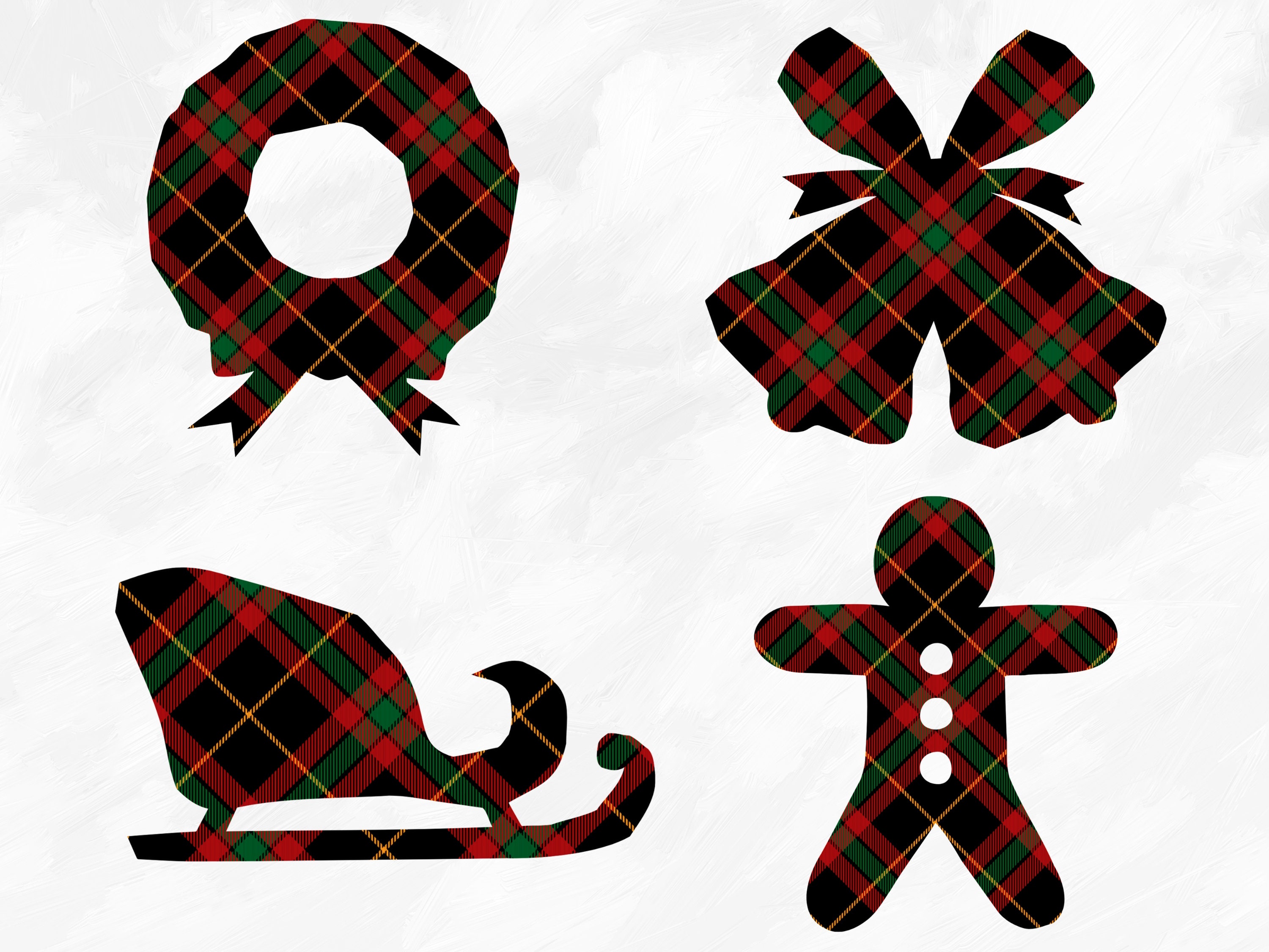 Christmas Red Plaid Collection Clipart, 24 PNG Christmas Red Plaid ...