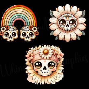 Watercolor Retro Halloween Collection Clipart, 17 PNG Halloween Clipart ...