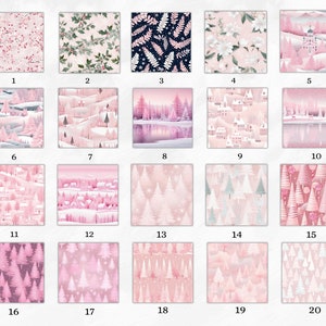 Pink Christmas Digital Paper, Printable Pink Christmas Paper, Pink ...