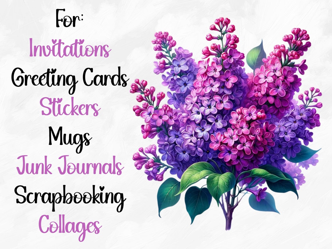 Watercolor Spring Flower Collection Clipart, 25 PNG Floral Clipart ...