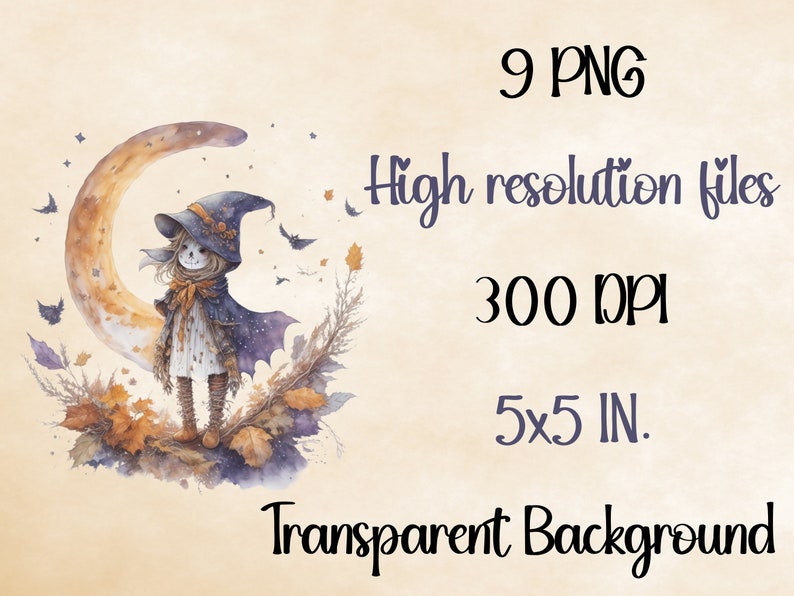 Watercolor Scarecrow Clipart 9 PNG Fantasy Scarecrow Bundle - Etsy