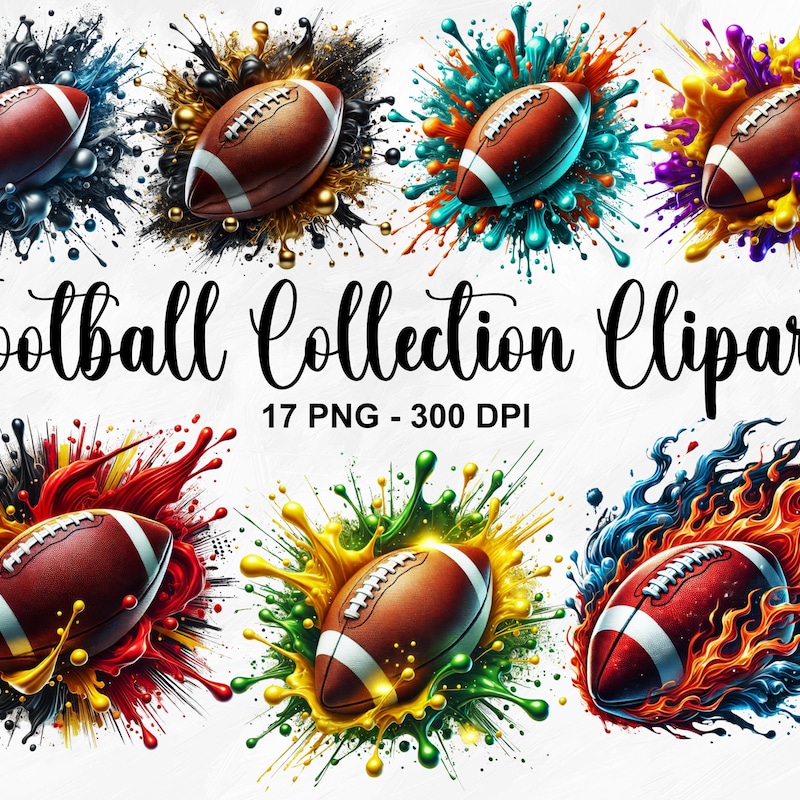 Football Clipart - Etsy