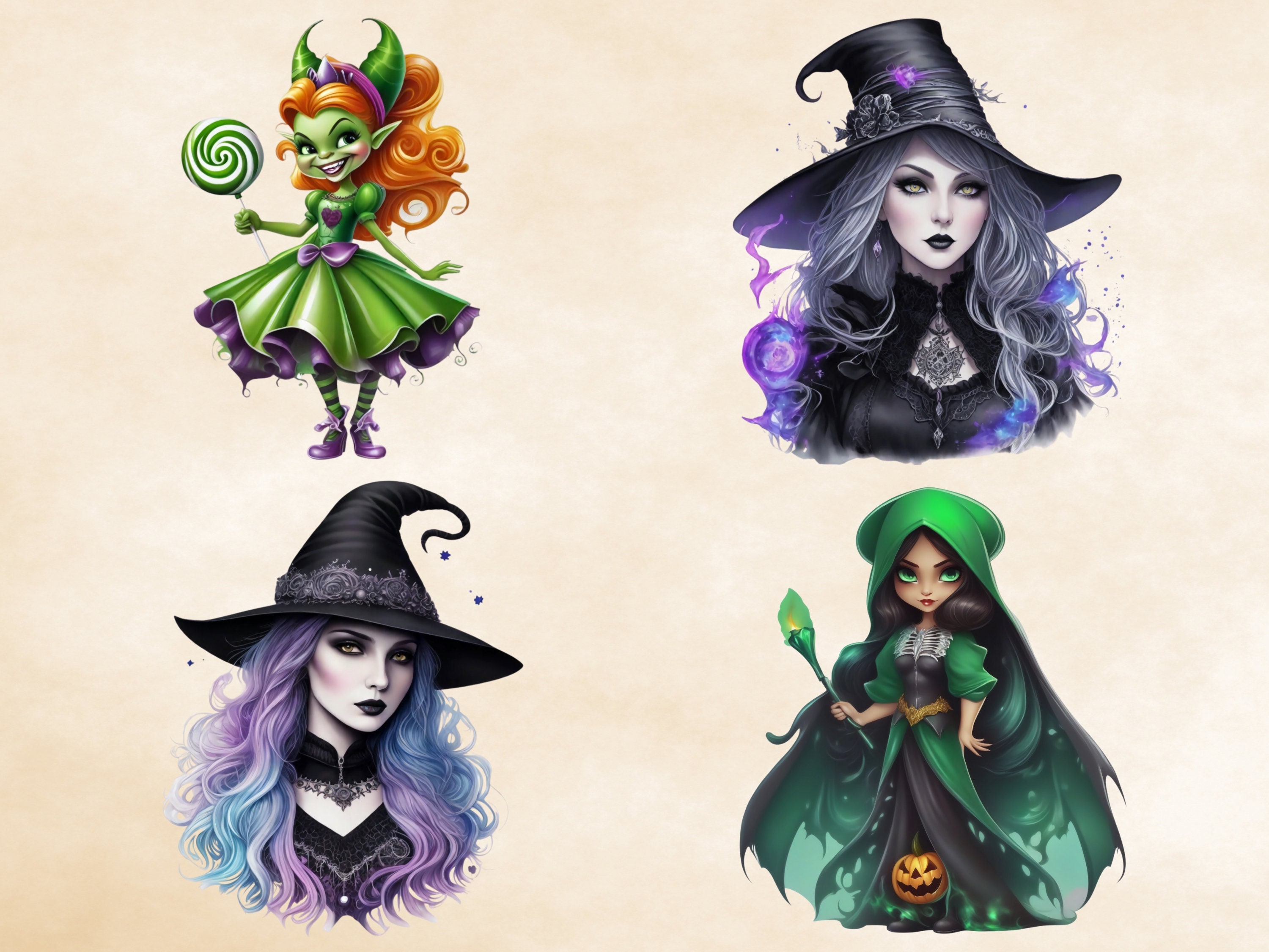 Watercolor Halloween Spooky Night Collection Clipart 40 PNG - Etsy