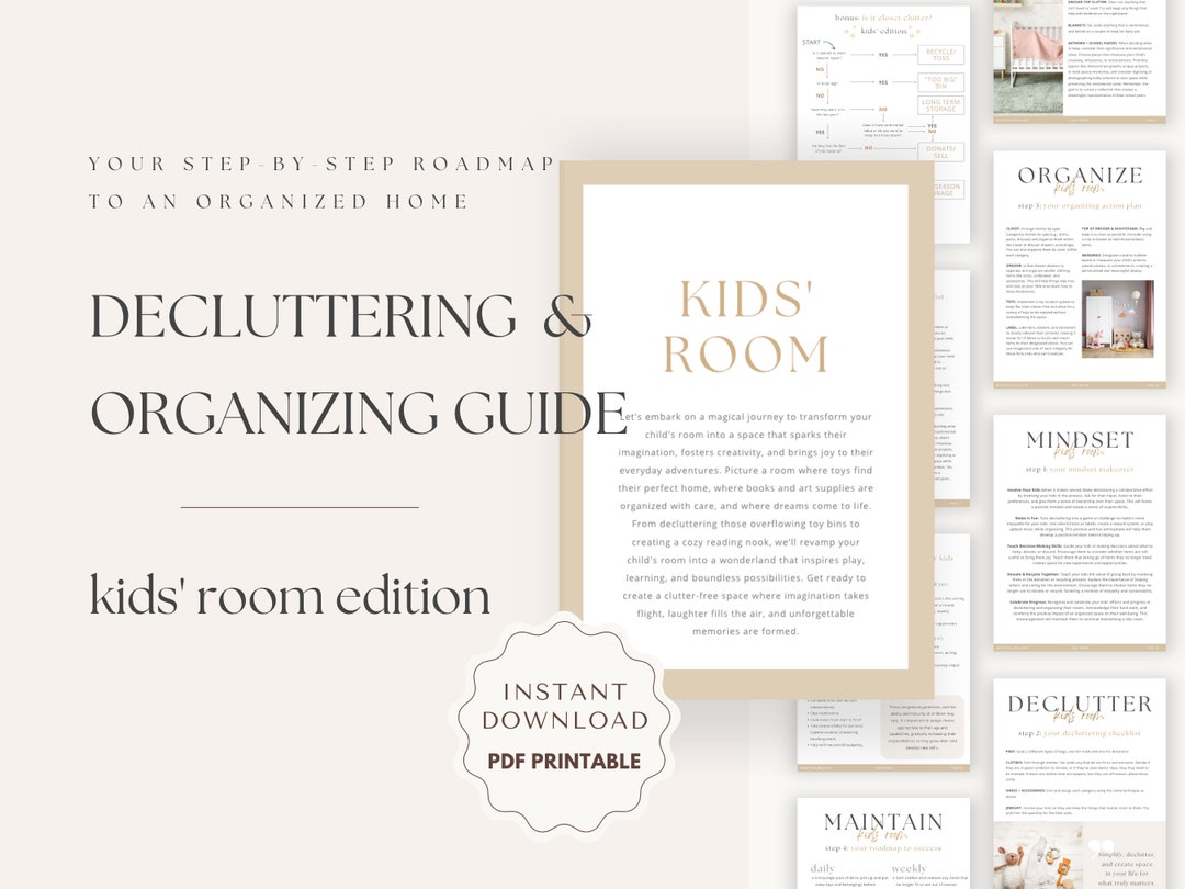 Kids Chore Chart Printable: Decluttering & Organizing Guide (PDF) - Etsy