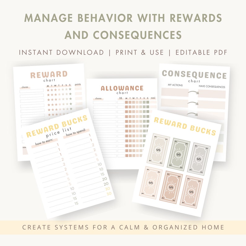 Editable Kids Chore Chart Neutral Cleaning Schedule Daily - Etsy Canada