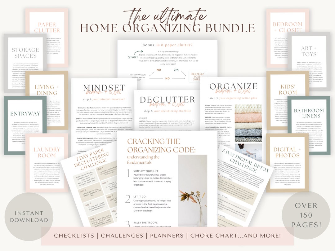 Ultimate Home Organization Decluttering Ebook, Decluttering Planner ...