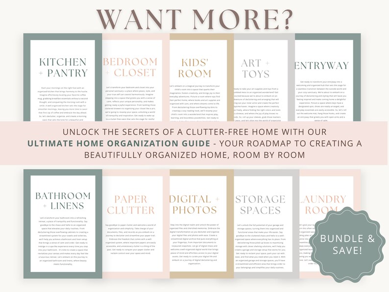 Printable Home Decluttering Organization Guide Kitchen Pantry ...