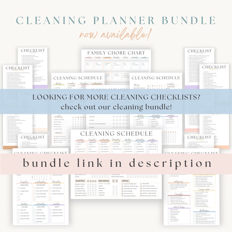Editable Cleaning Schedule for an Organized House, ADHD Printable ...