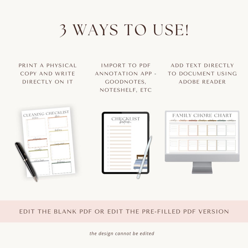 Ultimate Cleaning Planner, Printable Cleaning Schedule, Home Declutter ...
