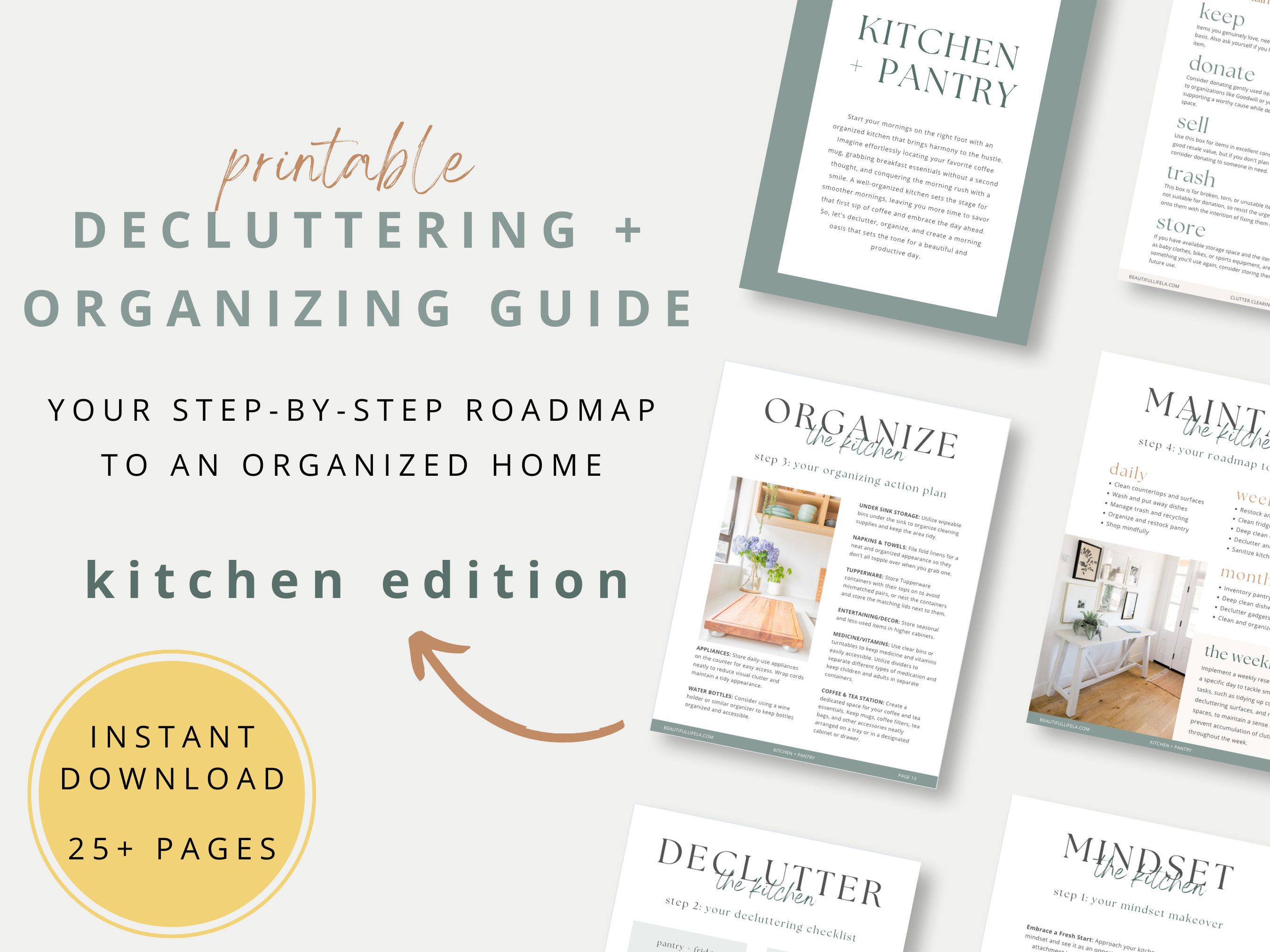 Cleaning Decluttering Schedule Bundle Printable Home Organizing Planner ...