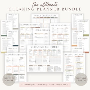Ultimate Cleaning Planner, Printable Cleaning Schedule, Home Declutter ...