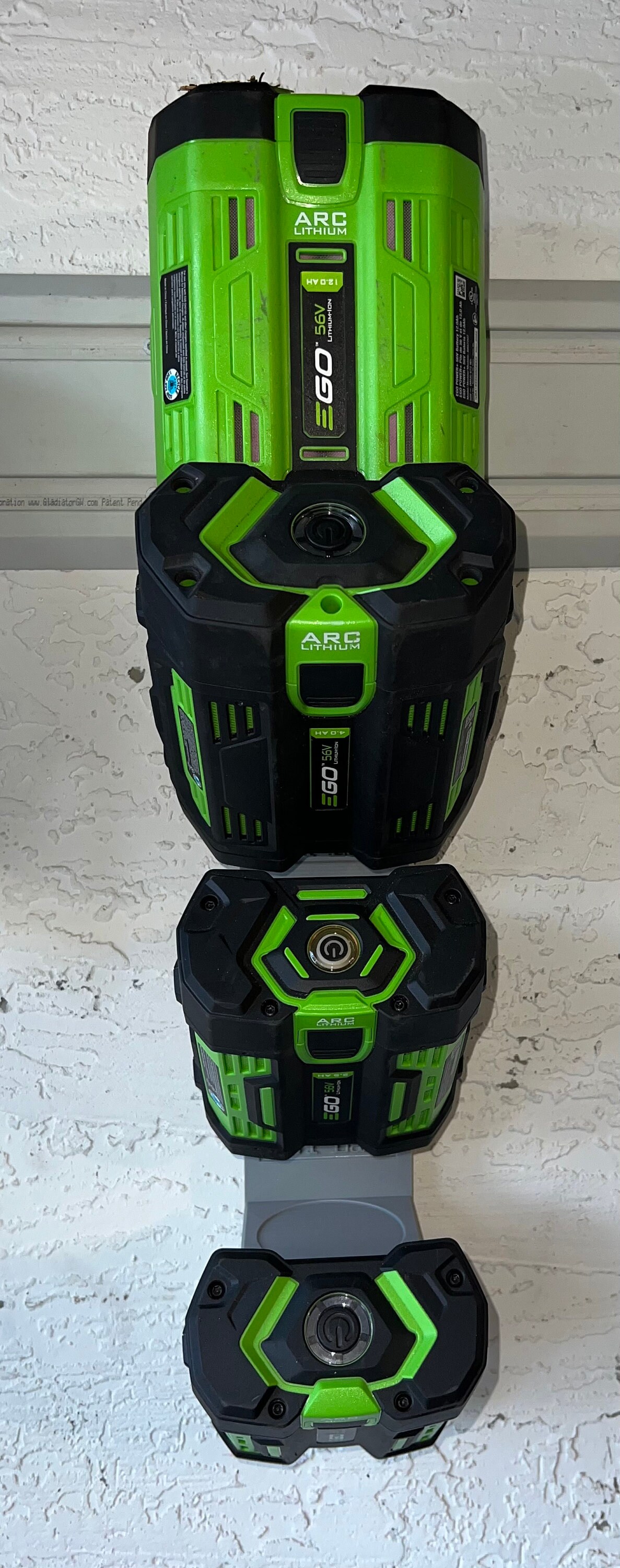 Ego 56V Battery Vertical Holder/mount 4 Battery Power Station - Holds 4 ...