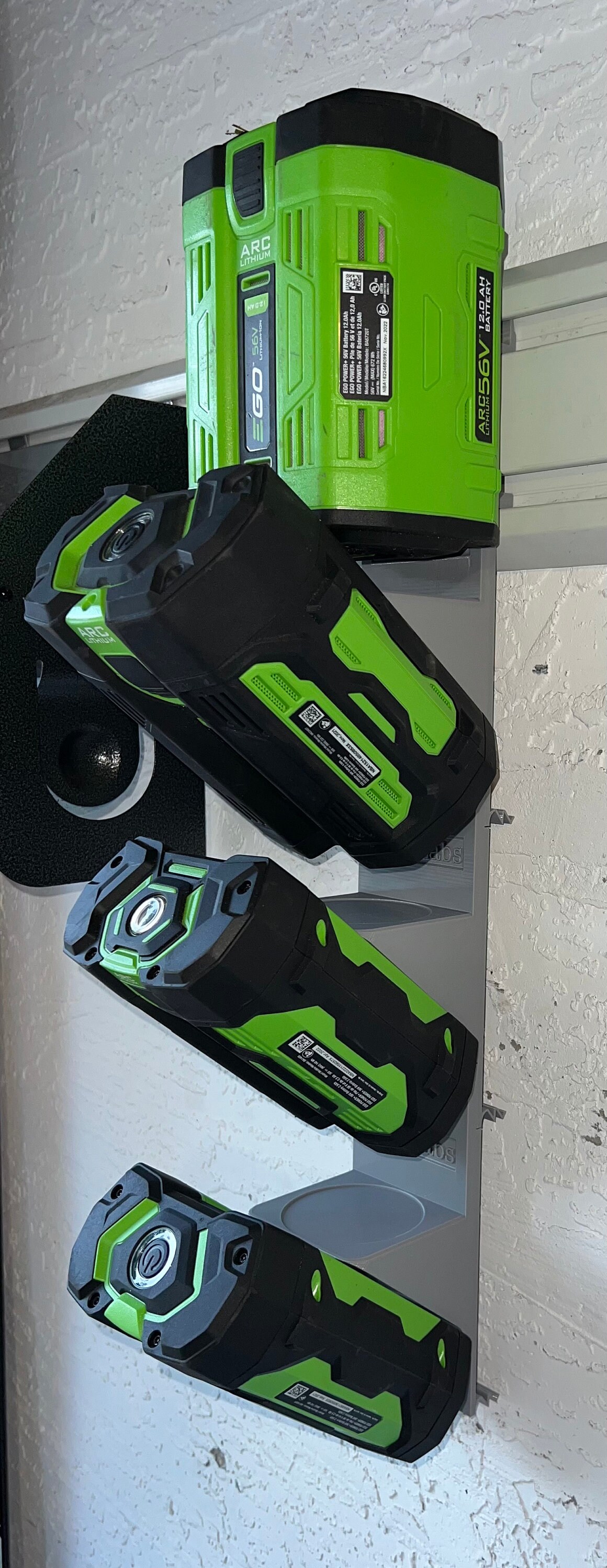 Ego 56V Battery Vertical Holder/mount 4 Battery Power Station - Holds 4 ...