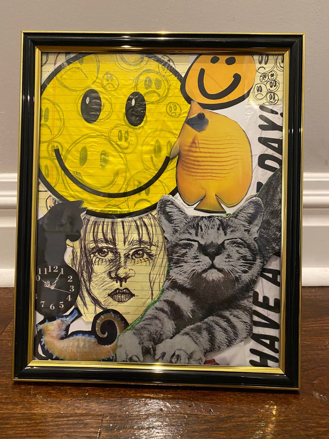 Original Art - Smiley Collage - Etsy