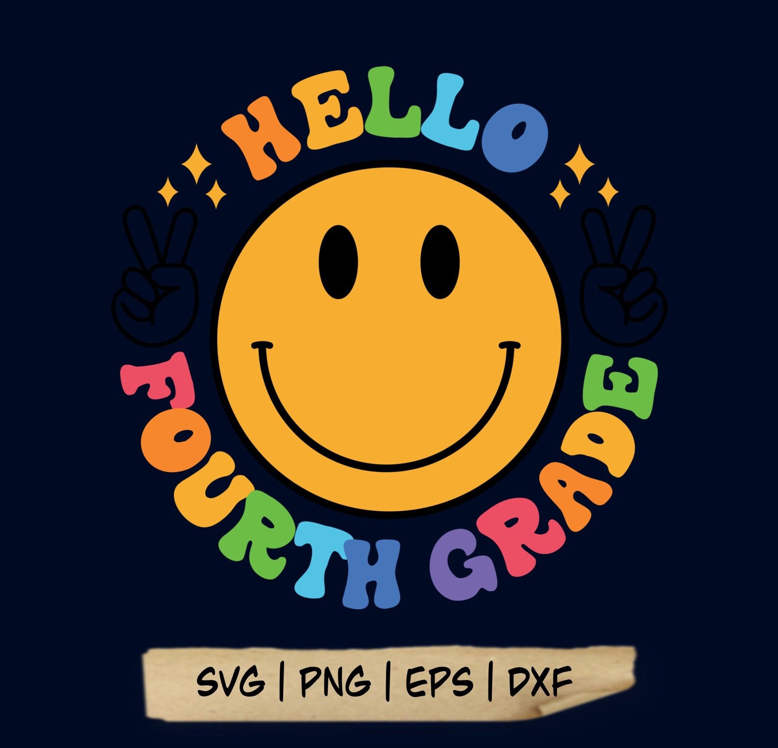 Hello Fourth Grade , Smiley Face SVG Back to School SVG , School Love ...