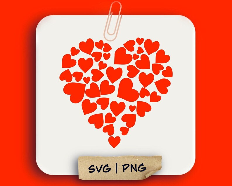 Corazones SVG y PNG, San Valentín SVG, Png, Descarga digital ...
