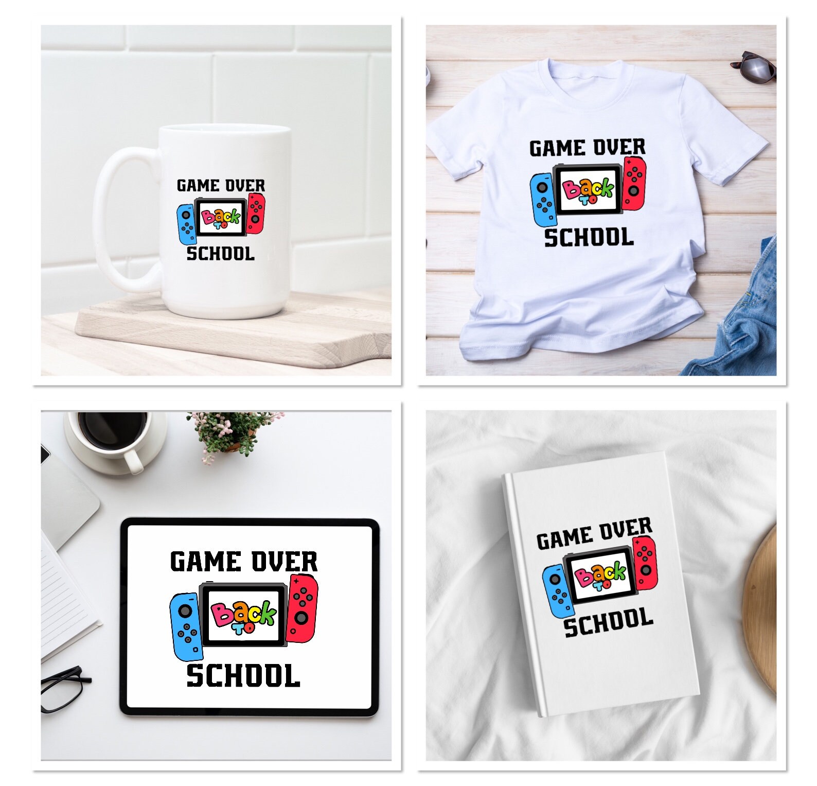 Game Over Back to School, Sublimation Design Download, Back to School ...