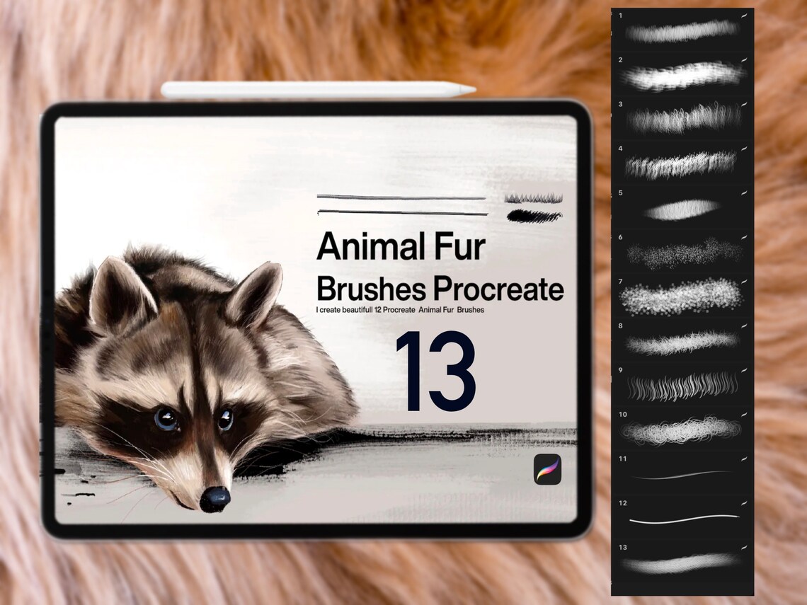 Animal Fur Brushes for Procreate - Etsy