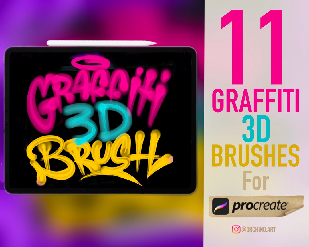 Graffiti 3D Procreate Brush, Graffiti 3D Brushes for Procreate - Etsy