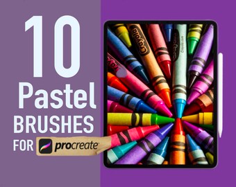 40 Procreate Brushes Crayon, Procreate Crayon Brush Pack, Brushes for Procreate, Procreate ...