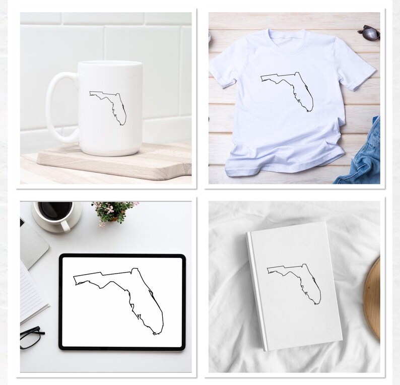 Florida Outline SVG Files Florida Cut Files United States of America ...