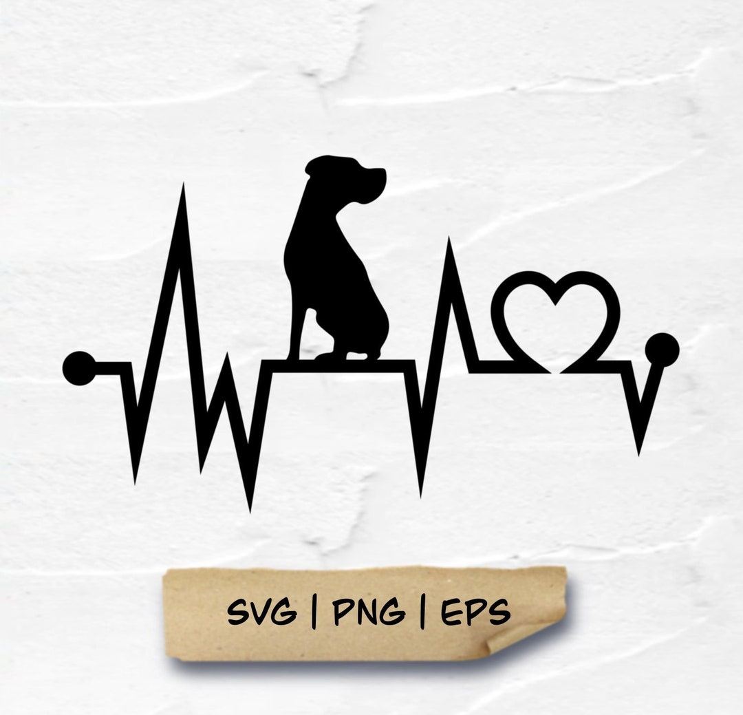 Dog Heartbeat SVG Love Dog Svg Dog Heart Svg Dog Heartbeat Clipart Svg ...