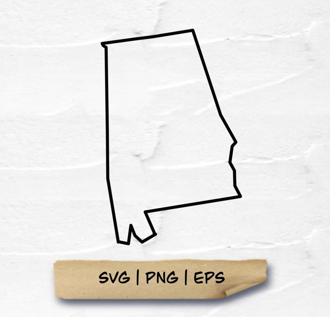 Alabama Outline SVG, mapa do Alabama, SVG com letras à mão, Alabama svg ...