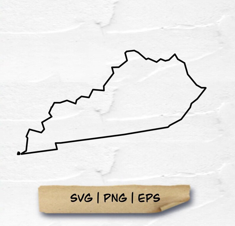 Kentucky Esquema SVG , Kentucky Mapa SVG, SVG con letras a mano ...