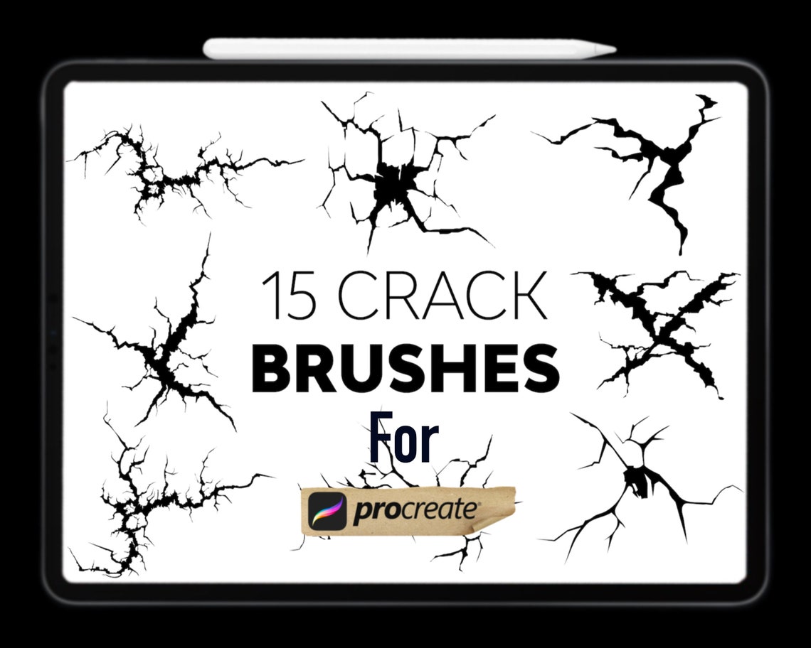 Cracks Stamps Brushes for Procreate - Etsy