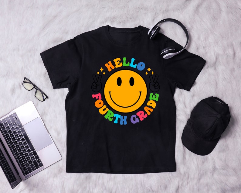 Hello Fourth Grade , Smiley Face SVG Back to School SVG , School Love ...