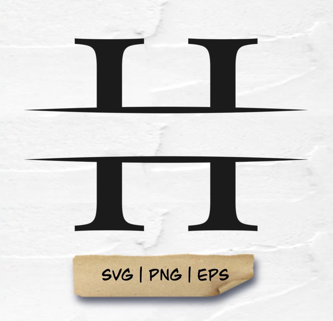 H Monogram,name Svg Split Monogram SVG, Classic Monogram SVG, Png,eps ...