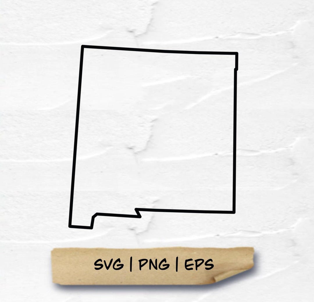 New Mexico Outline SVG Files New Mexico Cut Files United States of ...