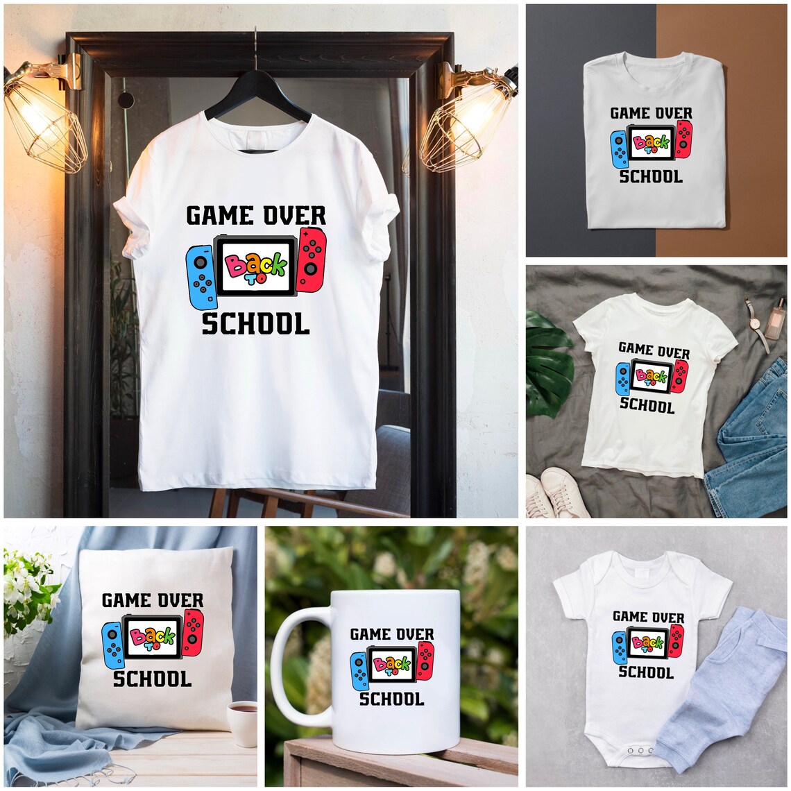 Game Over Back to School, Sublimation Design Download, Back to School ...