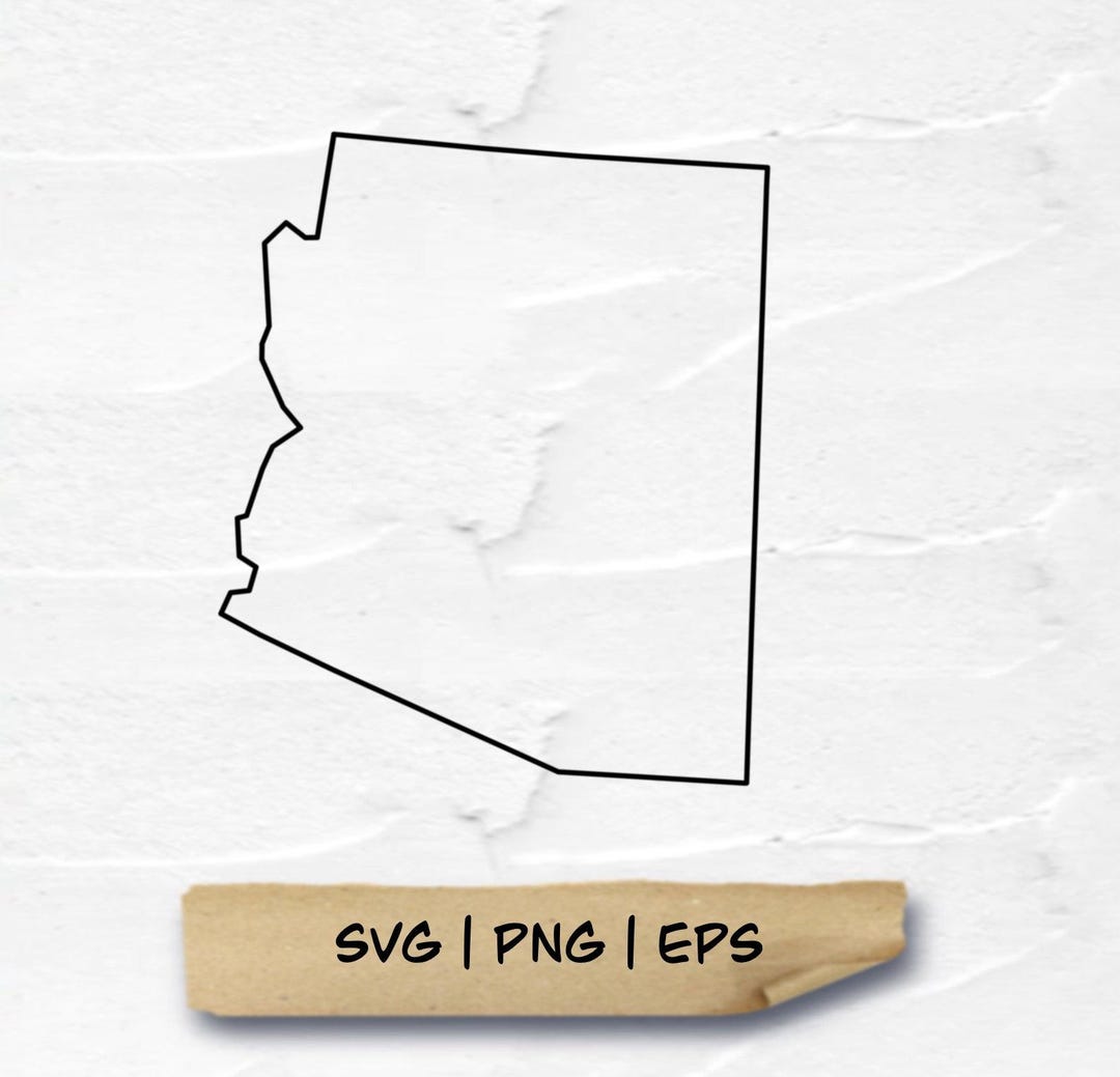 Arizona Outline SVG, Arizona Maps, SVG com letras à mão, Arizona svg ...