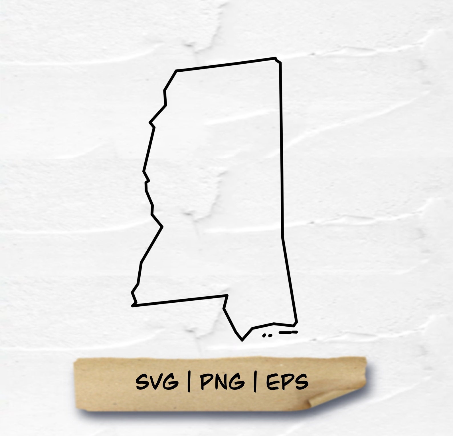 Mississippi Outline SVG ,mississippi Map SVG, Hand Lettered SVG ...