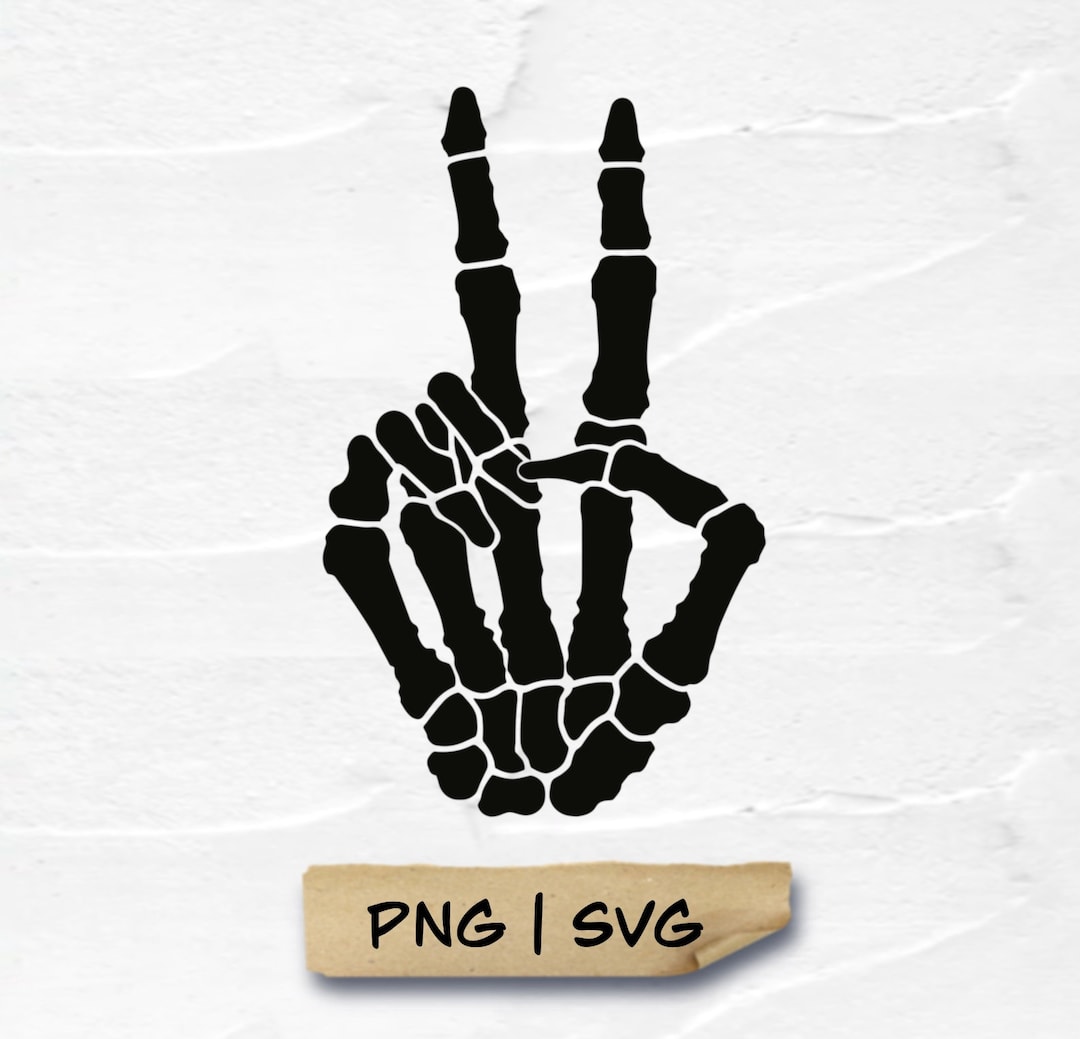 Skeleton Peace Sign, Skeleton Peace Hand, Skeleton Hand Instant ...