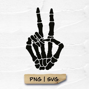 Skeleton Peace Sign, Skeleton Peace Hand, Skeleton Hand Instant ...