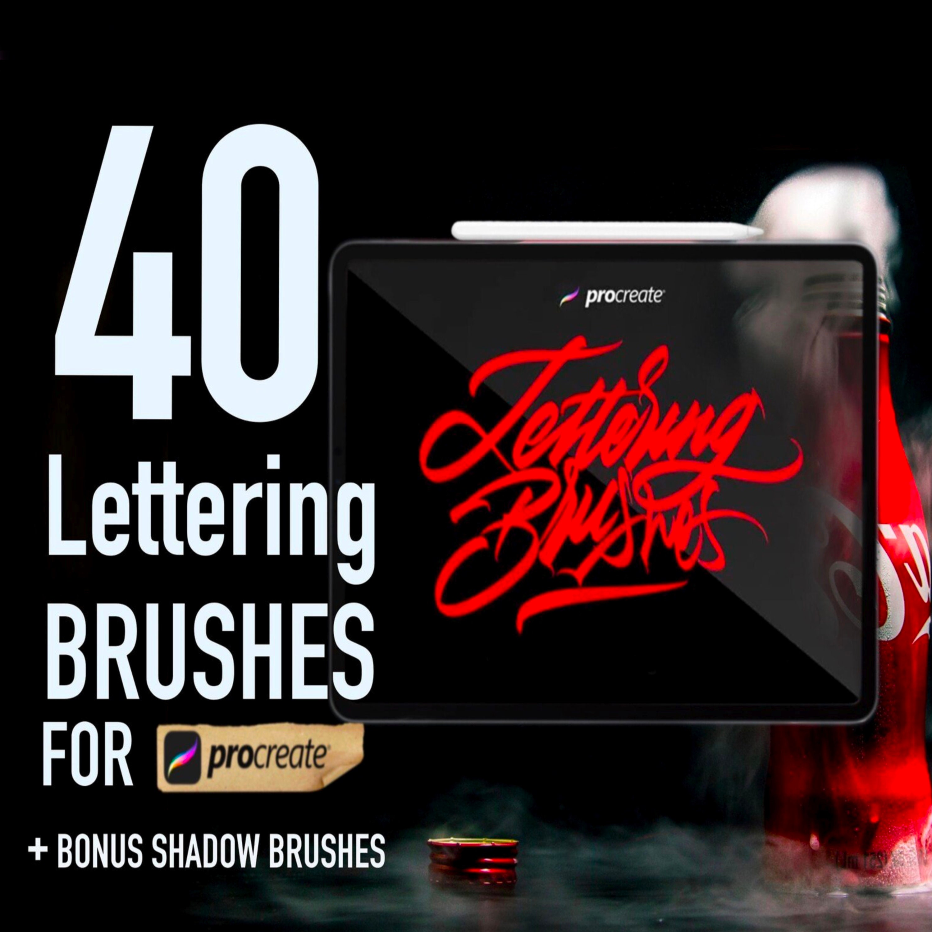 40 Procreate Lettering Brushes Lettering Brushes for Procreate - Etsy