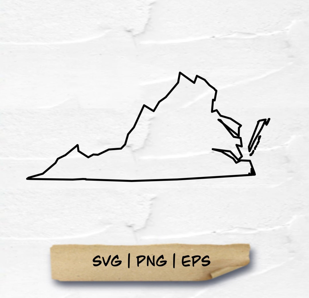 Virginia Outline SVG Files Virginia Cut Files United States of America ...