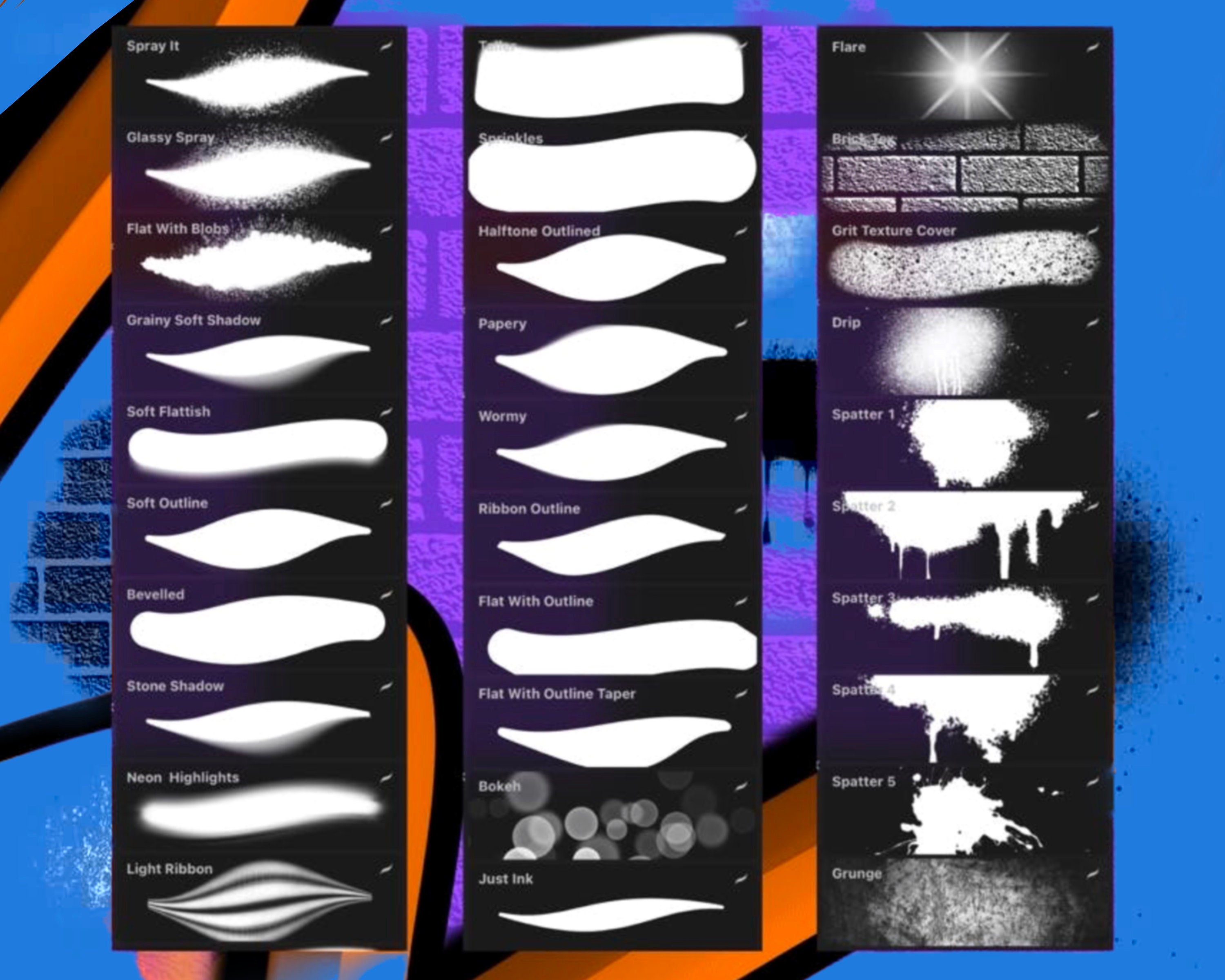 Spray Brushes for Procreate - Etsy