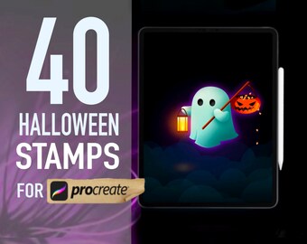 41 Halloween Stamps for Procreate, Procreate Stamps, Procreate Brushes ...