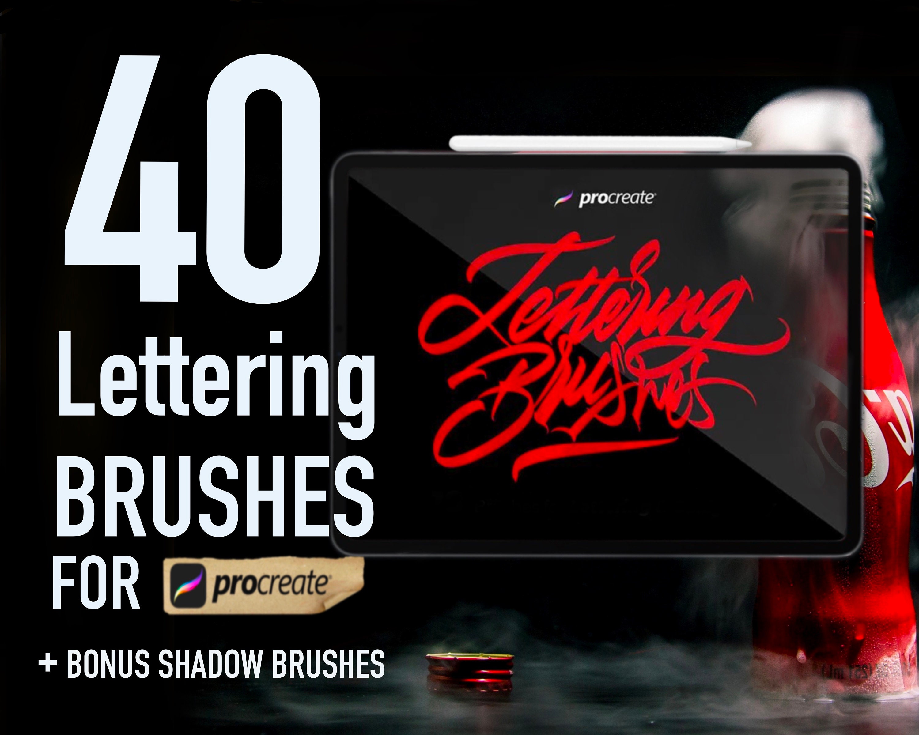 40 Procreate Lettering Brushes Lettering Brushes for Procreate - Etsy