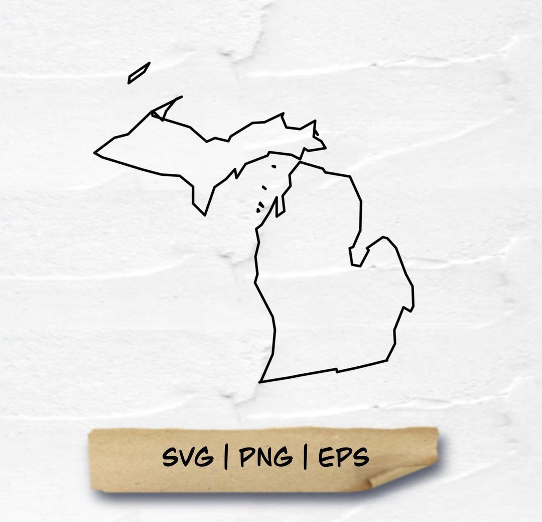 Michigan Outline SVG Files Michigan Cut Files United States of America ...