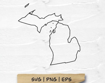 Michigan Outline SVG Files Michigan Cut Files United States of America ...