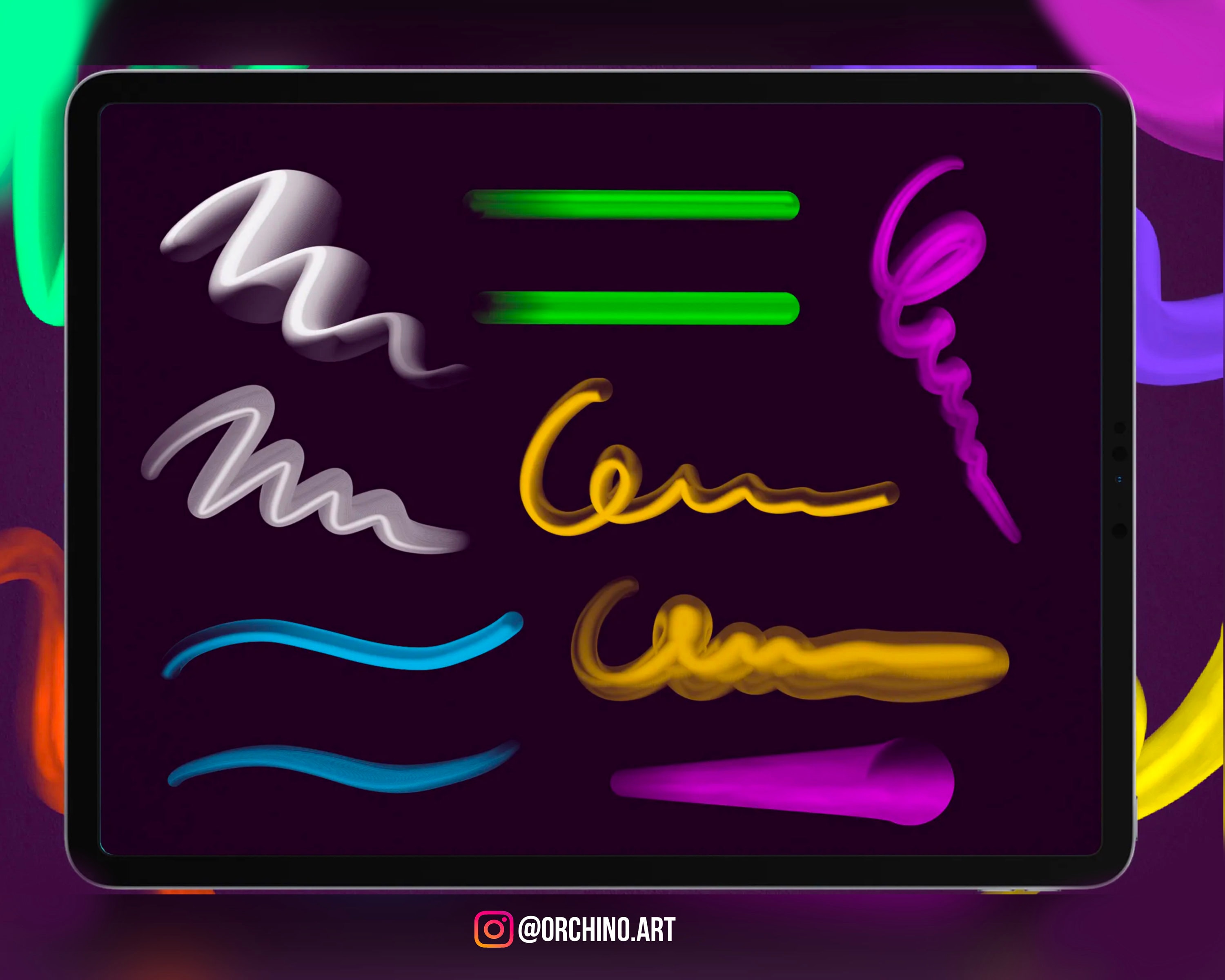 3D Brushes for Procreate, Procreate 3D Brush Pack - Etsy