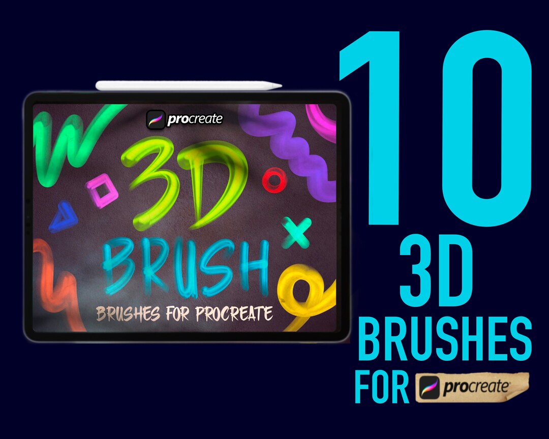 3D Brushes for Procreate, Procreate 3D Brush Pack - Etsy